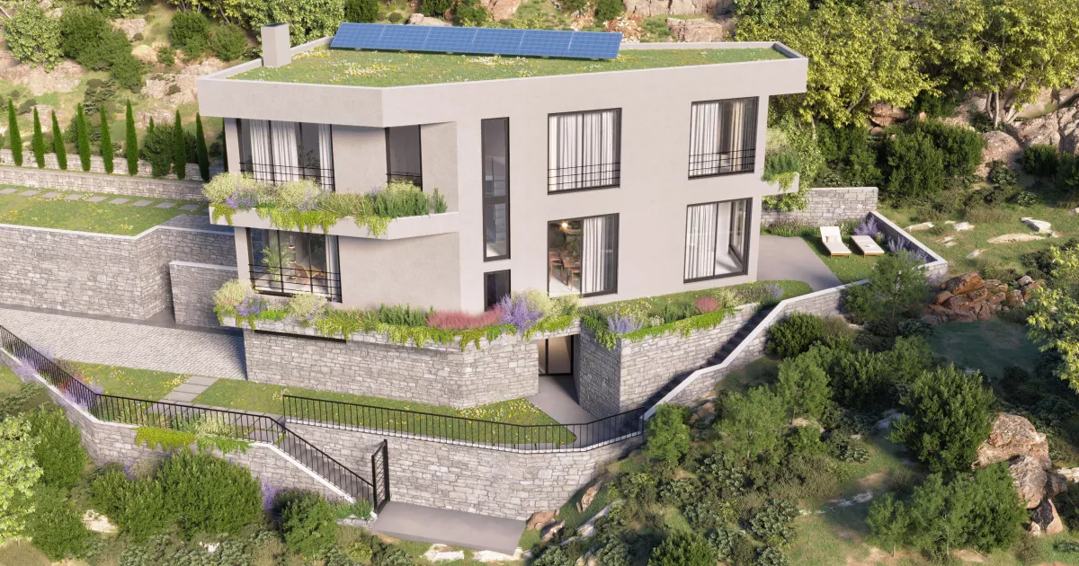 Luxury villa under construction 500 meters from Porto Montenegro, Tivat ...